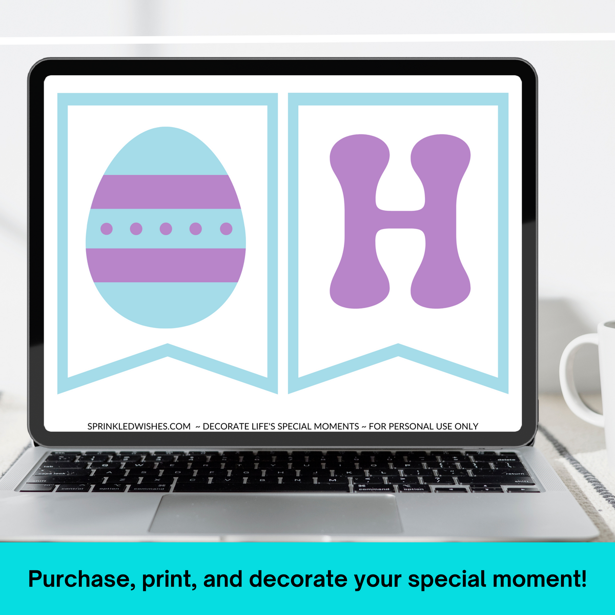 Printable Easter Egg Banner - Instant Download – Sprinkled Wishes
